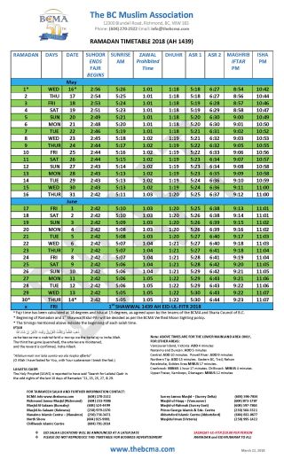 The BC Muslim Association - Official Website | Richmond, BC